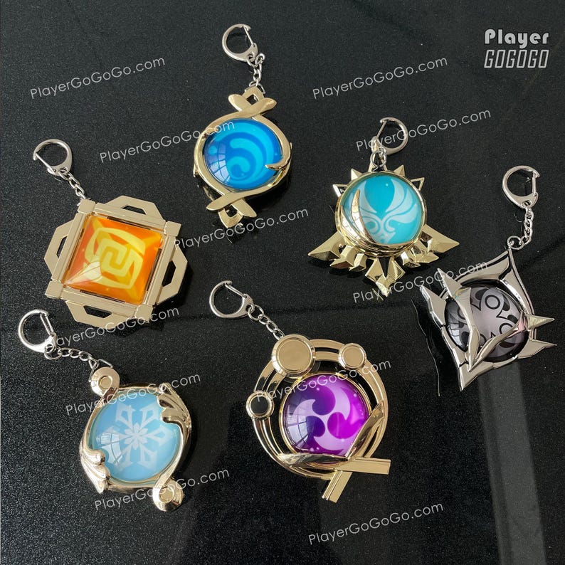Genshin Impact Vision Charm Moon Wheel, Natlan, Fontaine, Inazuma ...