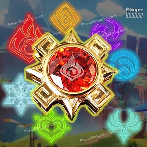 High-quality Genshin Impact Natlan Vision Pendant, Zircon + Copper Made ...