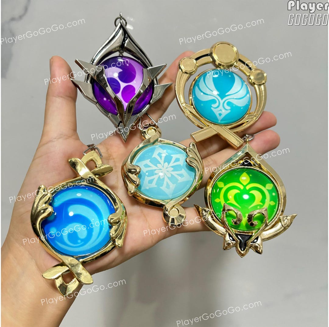 Genshin Impact Vision Charm Fontaine, Inazuma, Liyue, Mondstadt ...