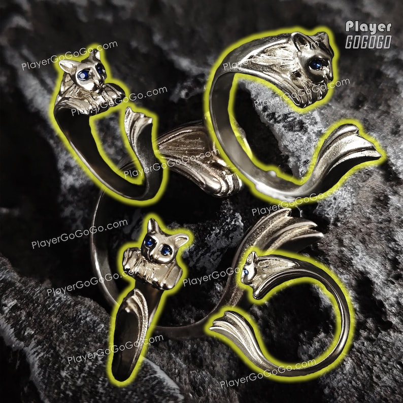 Dark Souls Silvercat Ring for Cosplay and Daily Wear, Silver / Alloy ...