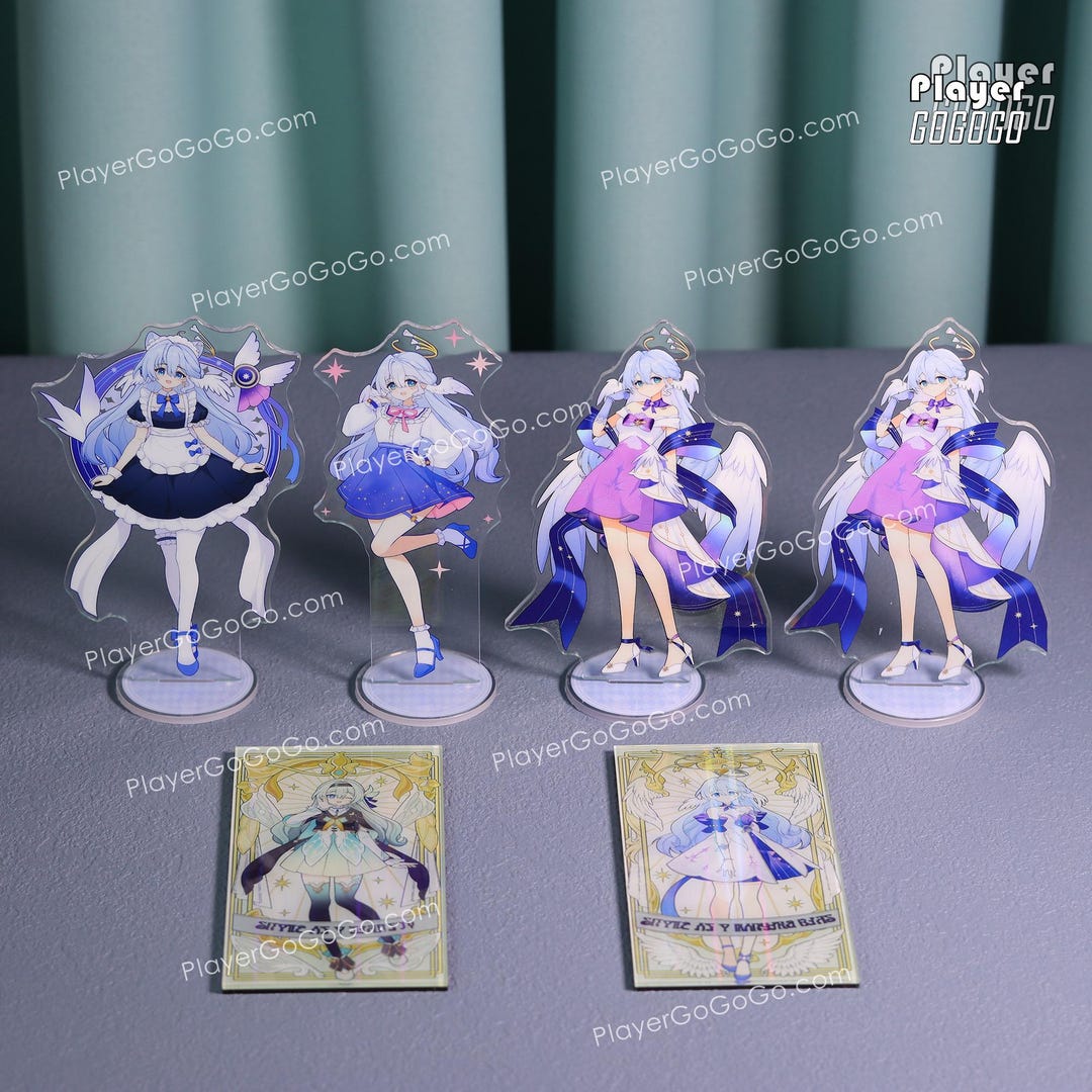 Honkai: Star Rail Robin & Firefly Art Print Set Standee, Holographic ...