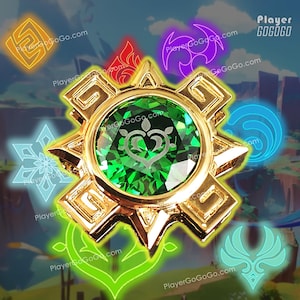 High-quality Genshin Impact Natlan Vision Pendant, Zircon + Copper Made ...