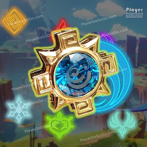 High-quality Genshin Impact Natlan Vision Pendant, Zircon + Copper Made ...