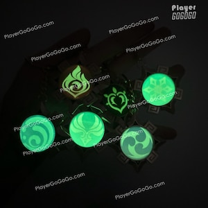 Luminous Genshin Impact Vision Charm Moon Wheel, 7-shifting Serpent ...