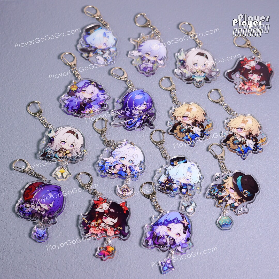 Chibi Honkai: Star Rail Charms Aventurine, Firefly, Robin, Sunday ...