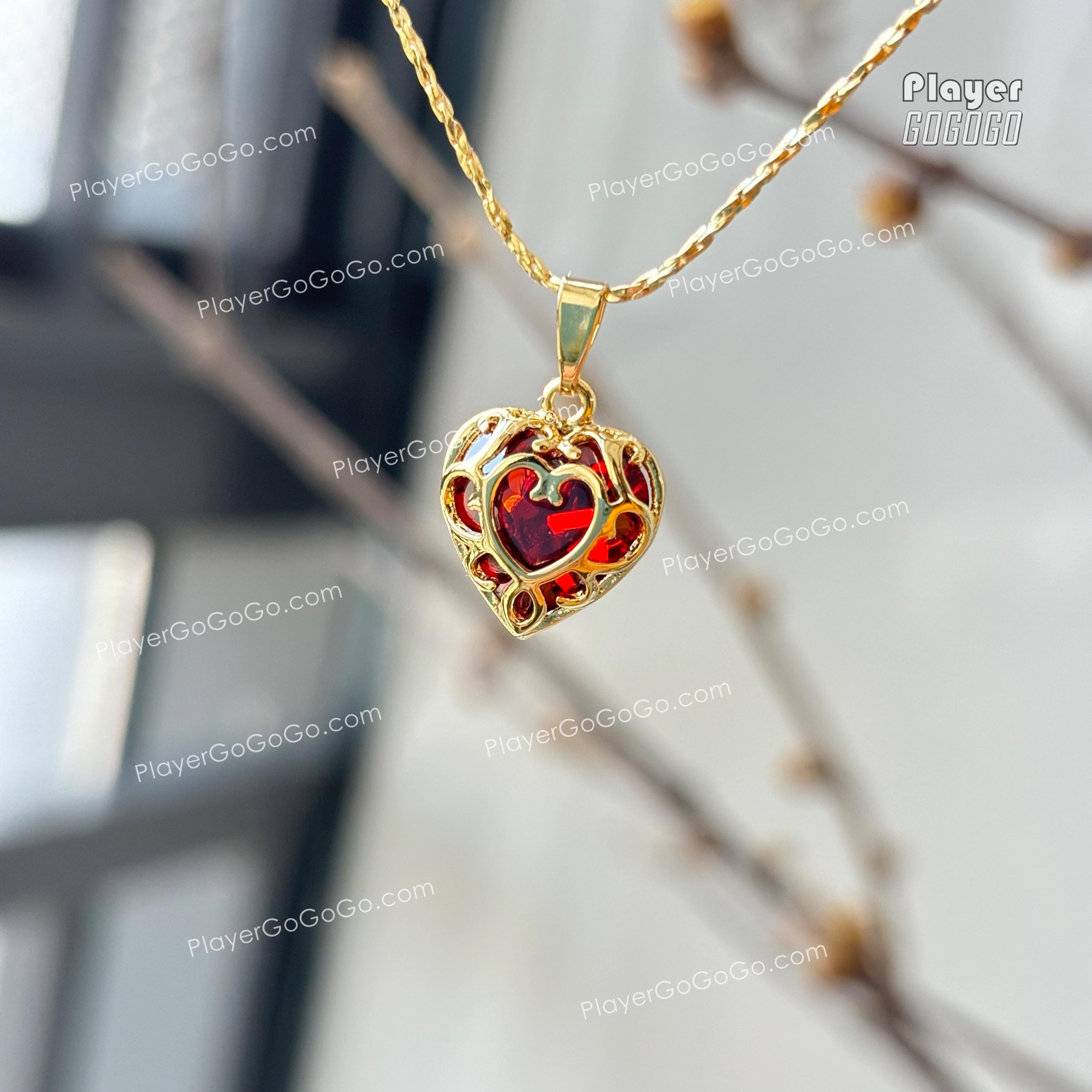 Silver Made Zelda Tear of the Kingdom Heart Container Pendant Necklace ...