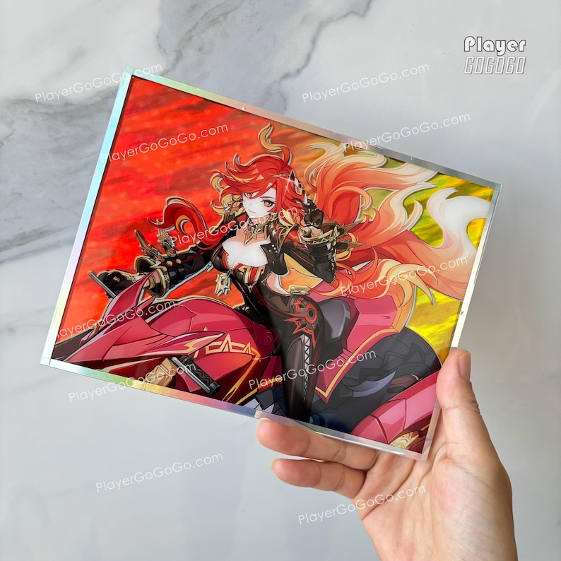 Genshin Impact Mavuika Art Print - Shaker Ticket, Holographic Card ...