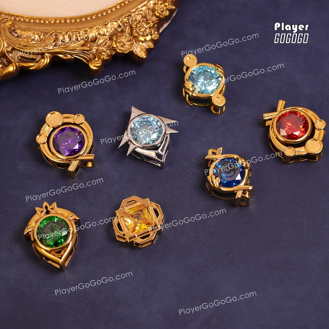 High-quality Zircon Made Genshin Impact Vision Fontaine, Inazuma, Liyue ...