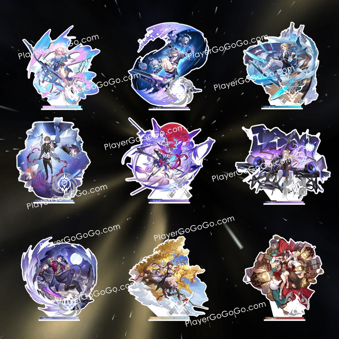 Honkai: Star Rail Acrylic Standee of All Characters & Aeons, Double ...