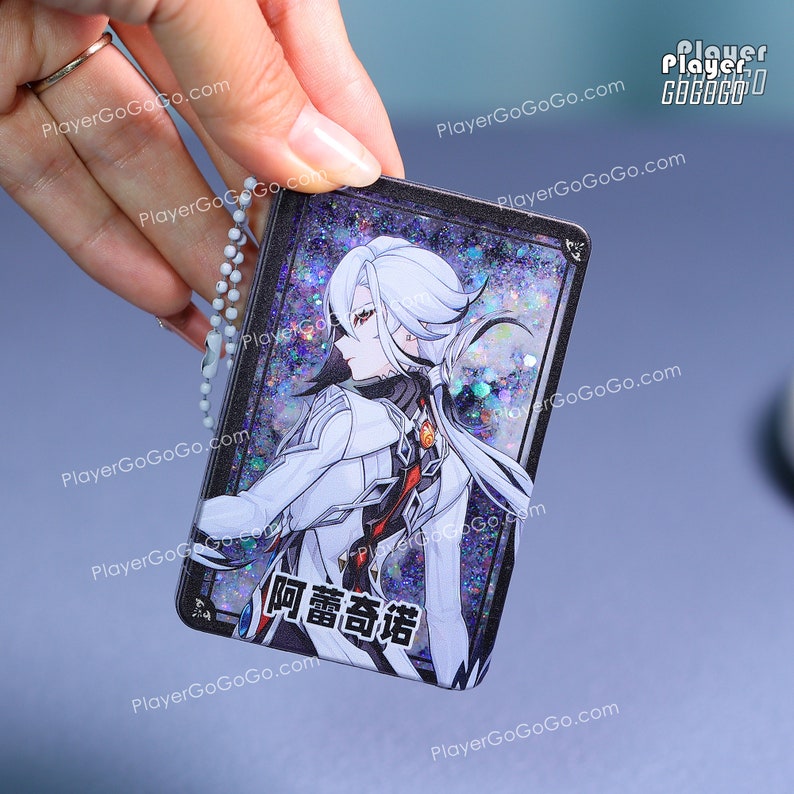 Genshin Impact Arlecchino Art Print Set Standee, Charm, Shaker Ticket ...