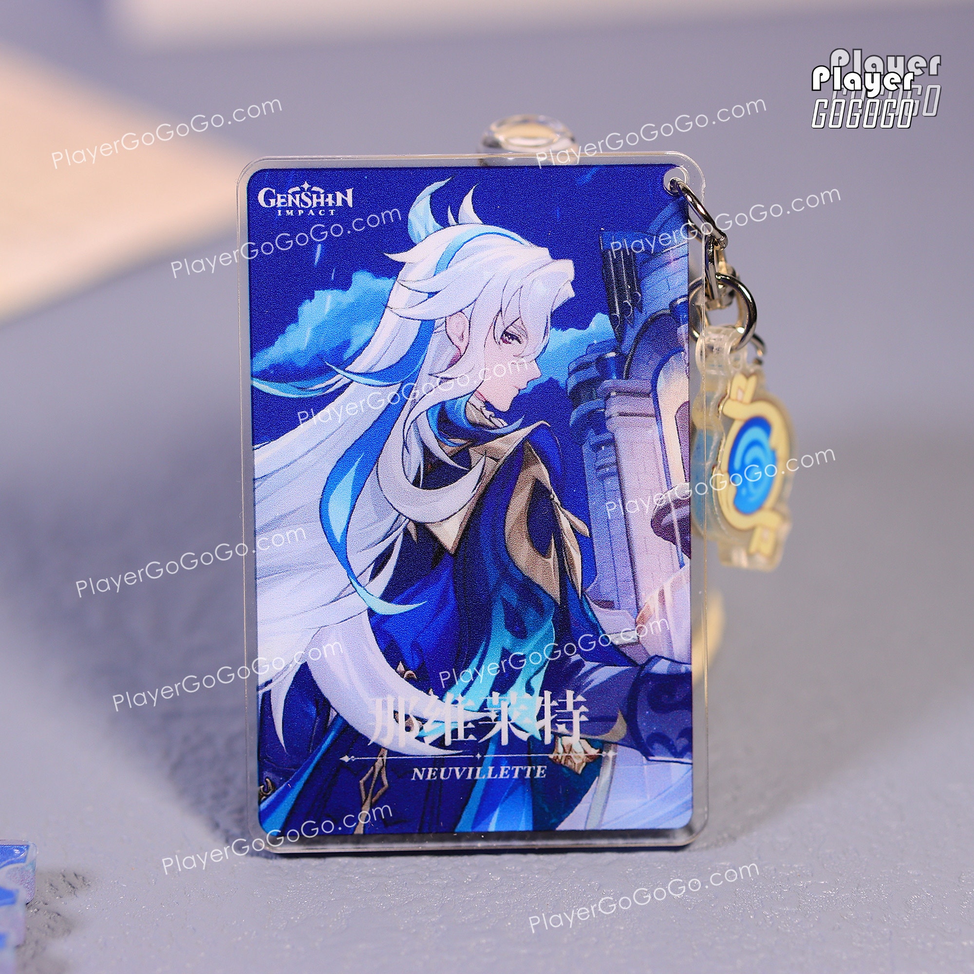 Genshin Impact Neuvillette Art Print Set Charm, Shaker Ticket ...