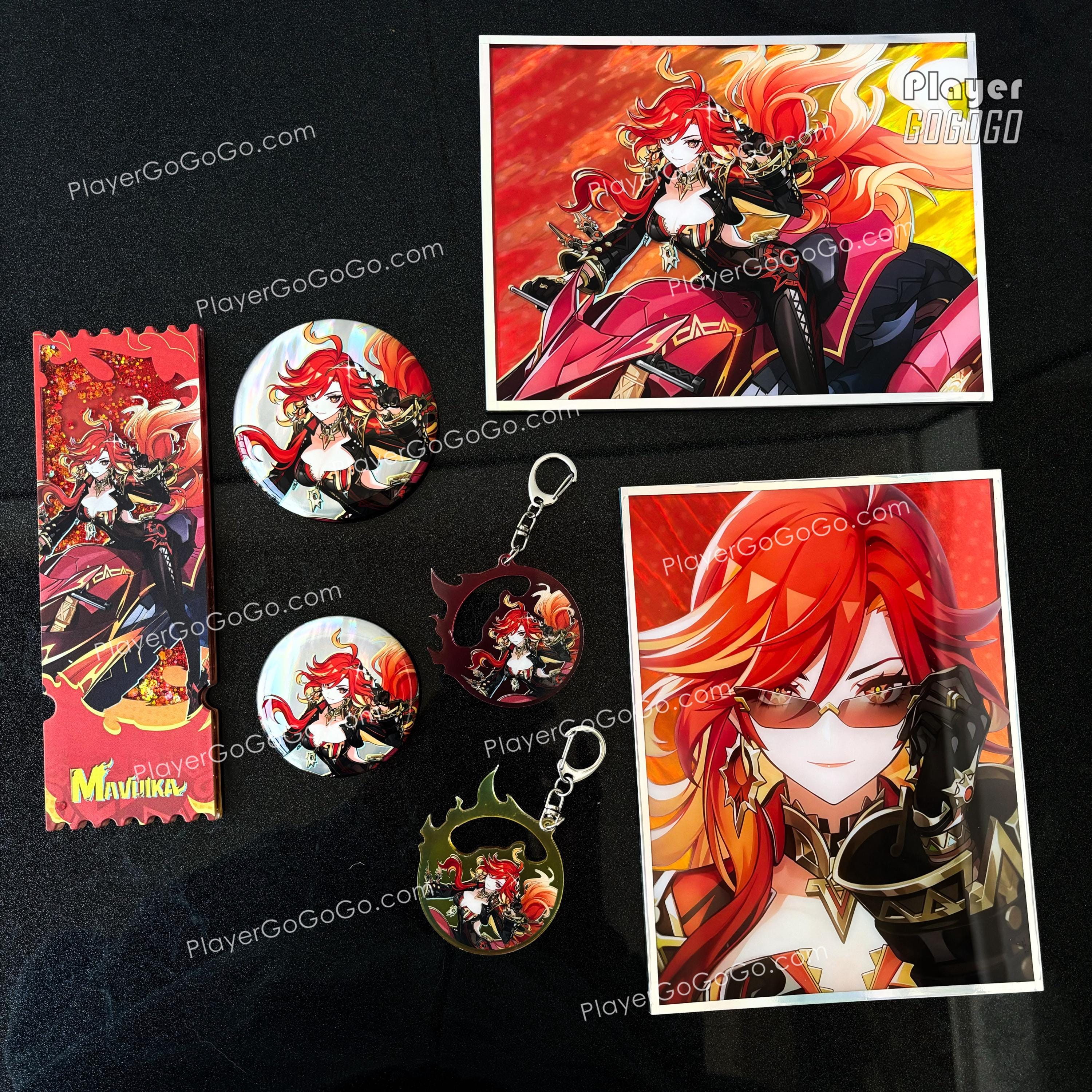 Genshin Impact Mavuika Art Print - Shaker Ticket, Holographic Card ...