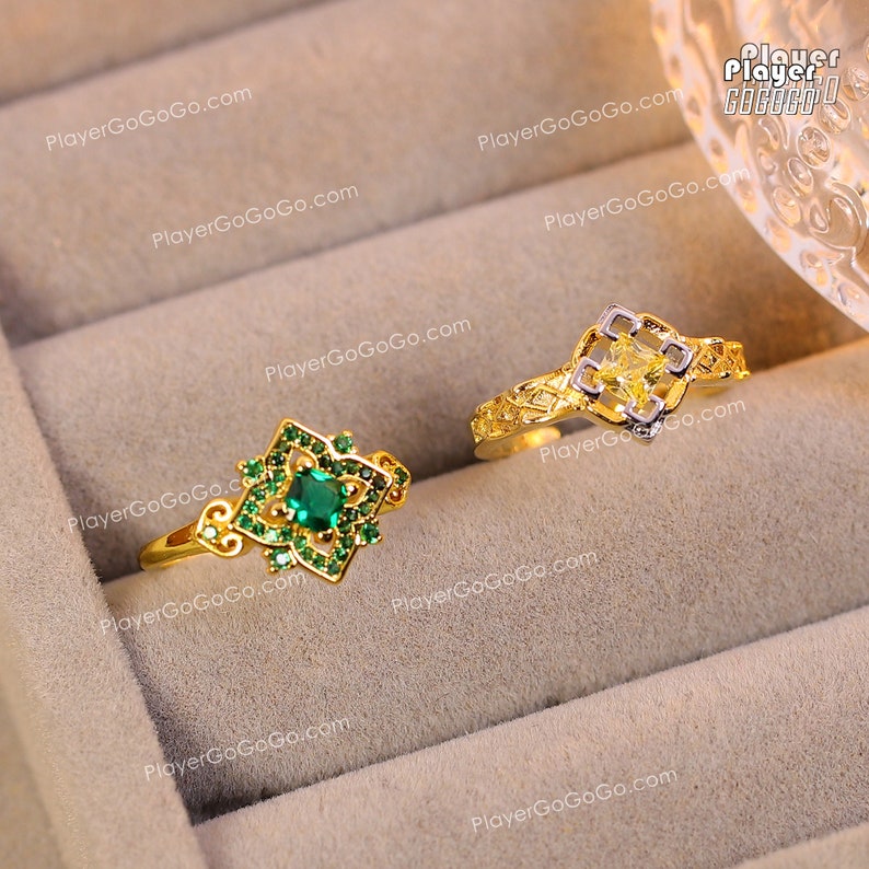 Genshin Impact Zhongli & Nahida Adjustable Ring, Genshin Jewelry Gift ...