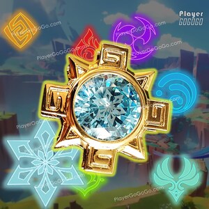 High-quality Genshin Impact Natlan Vision Pendant, Zircon + Copper Made ...