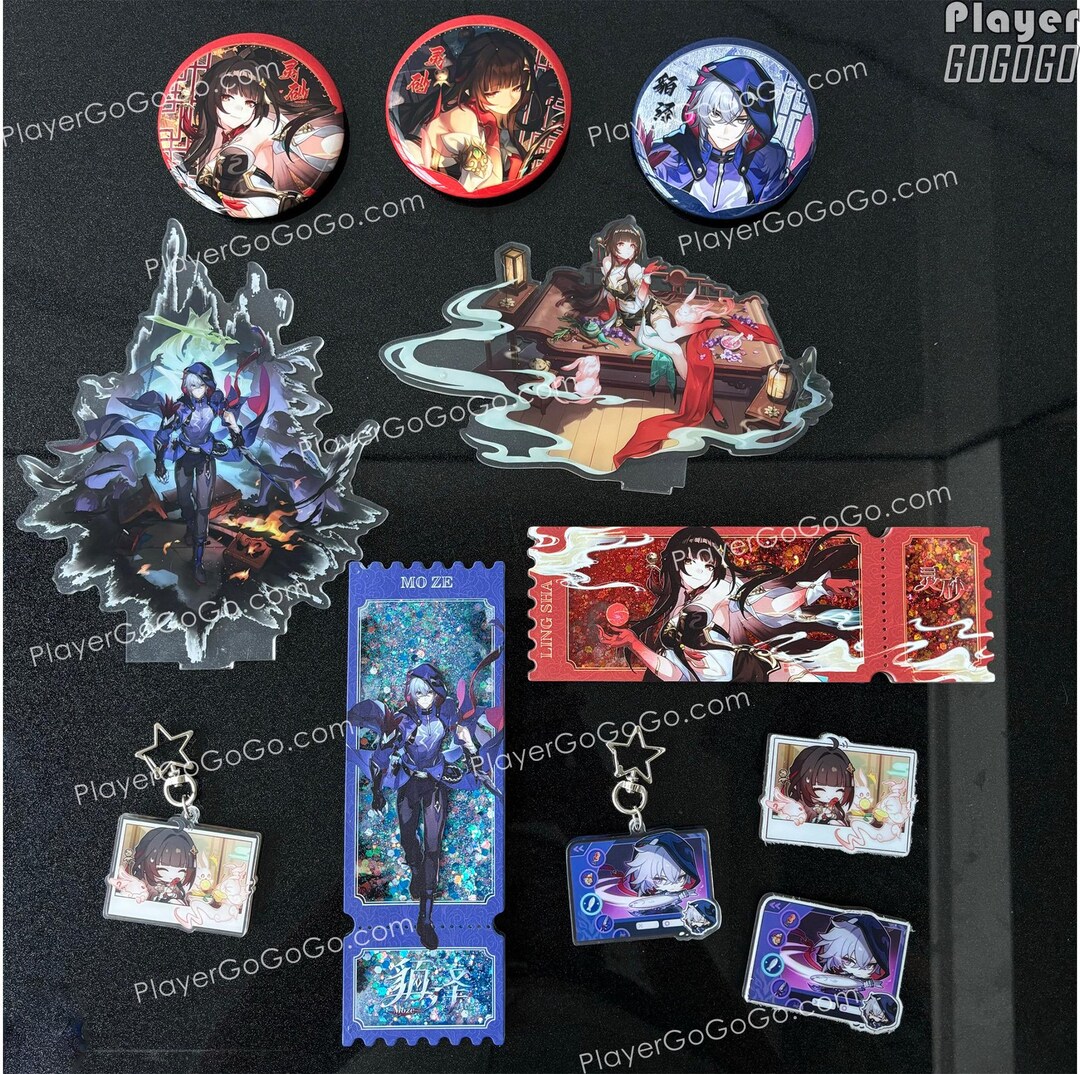 Honkai: Star Rail Lingsha & Moze Art Print- Standee, Keychain, Shaker ...