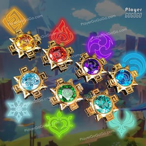 High-quality Genshin Impact Natlan Vision Pendant, Zircon + Copper Made ...