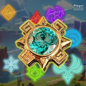 High-quality Genshin Impact Natlan Vision Pendant, Zircon + Copper Made ...