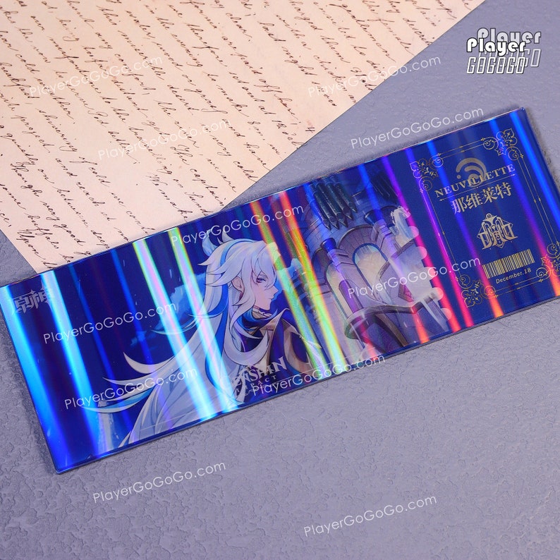 Genshin Impact Neuvillette Art Print Set - Charm, Shaker Ticket ...