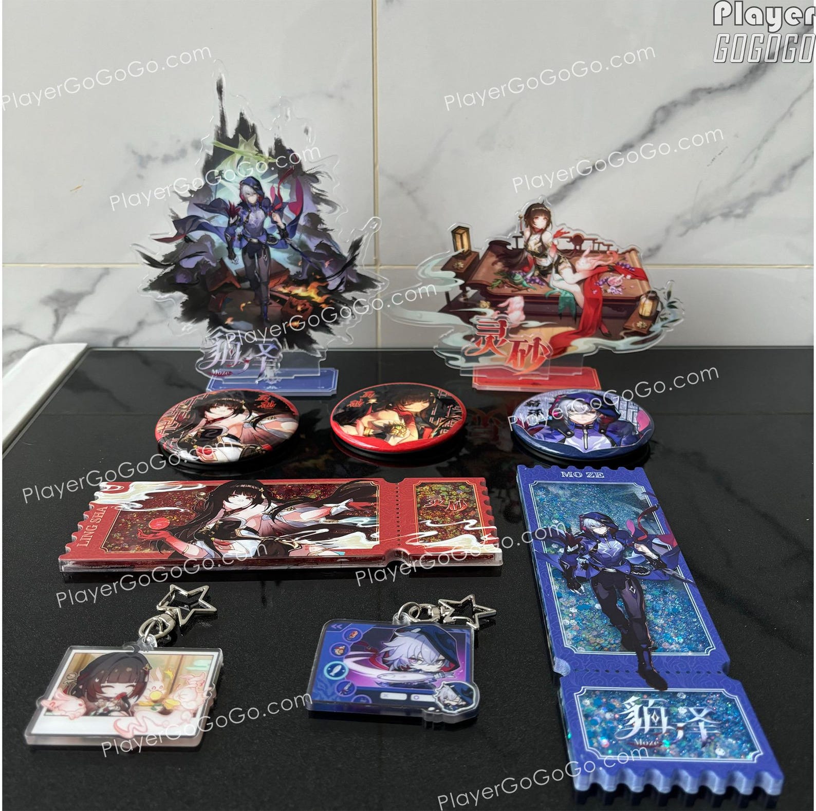 Honkai: Star Rail Lingsha & Moze Art Print- Standee, Keychain, Shaker ...