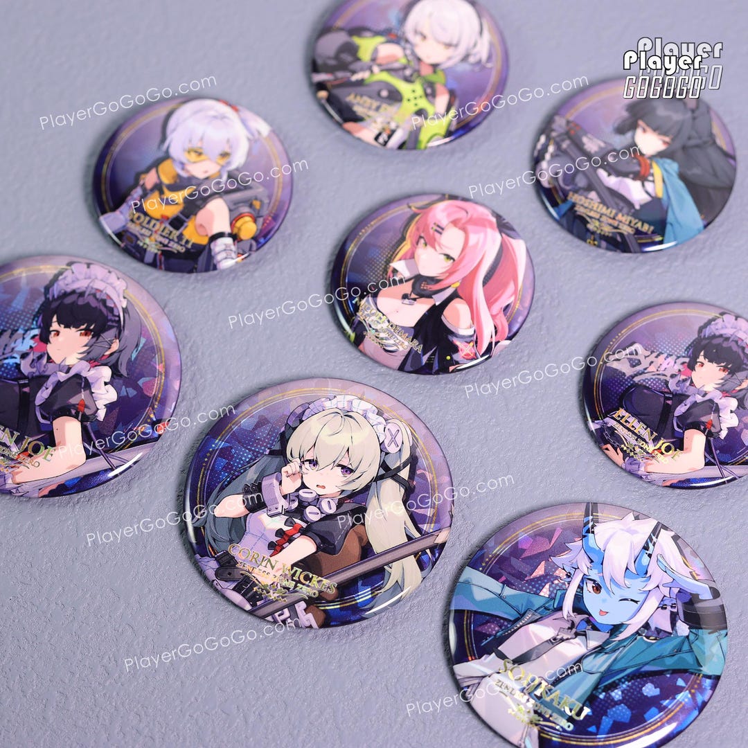 Buy 2 Get 1 Free Zenless Zone Zero Badge of All Characters 58/75mm, Figures of Hoshimi Miyabi ...
