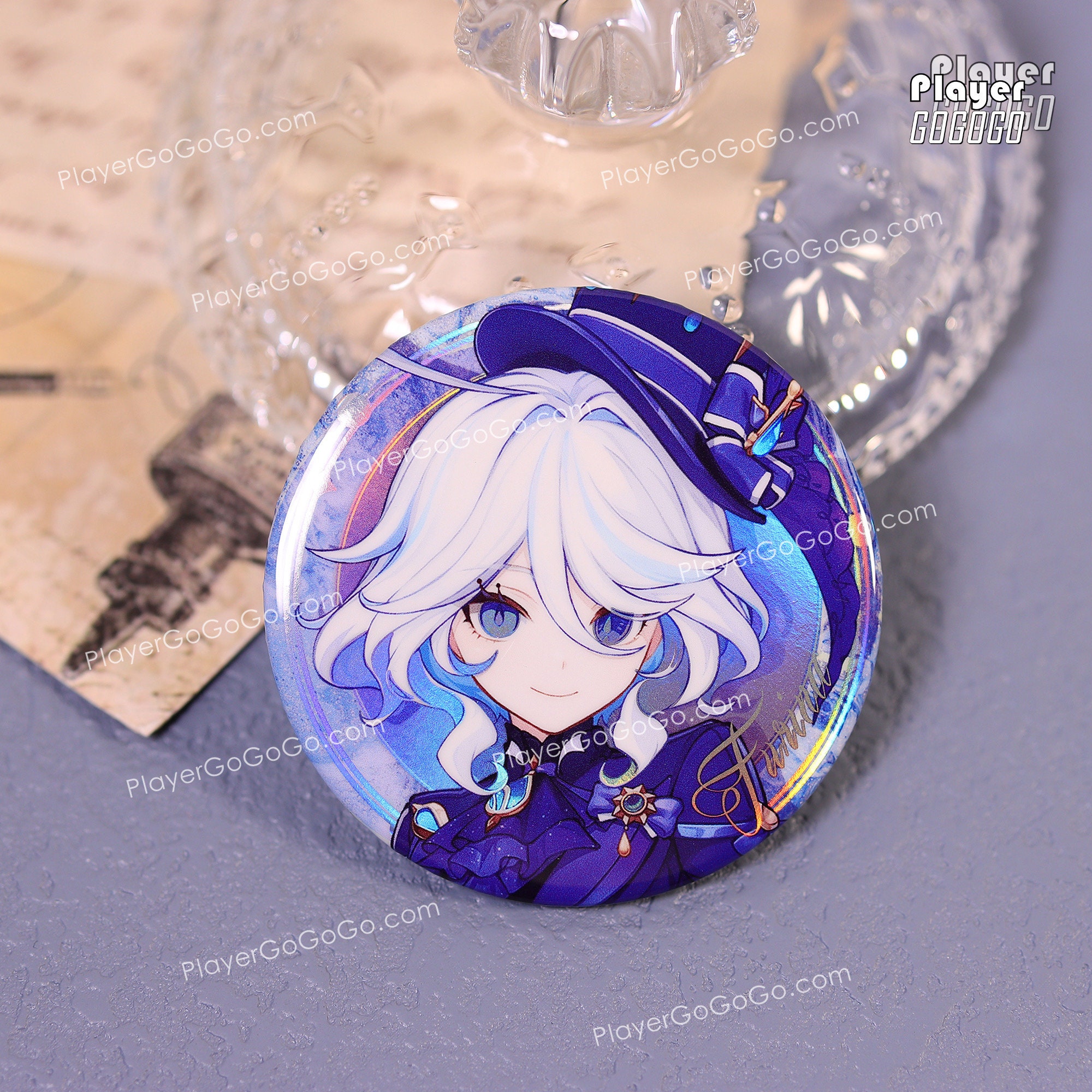 Buy 2 Get 1 Free Genshin Impact Holographic Badges Tartaglia, Wanderer ...