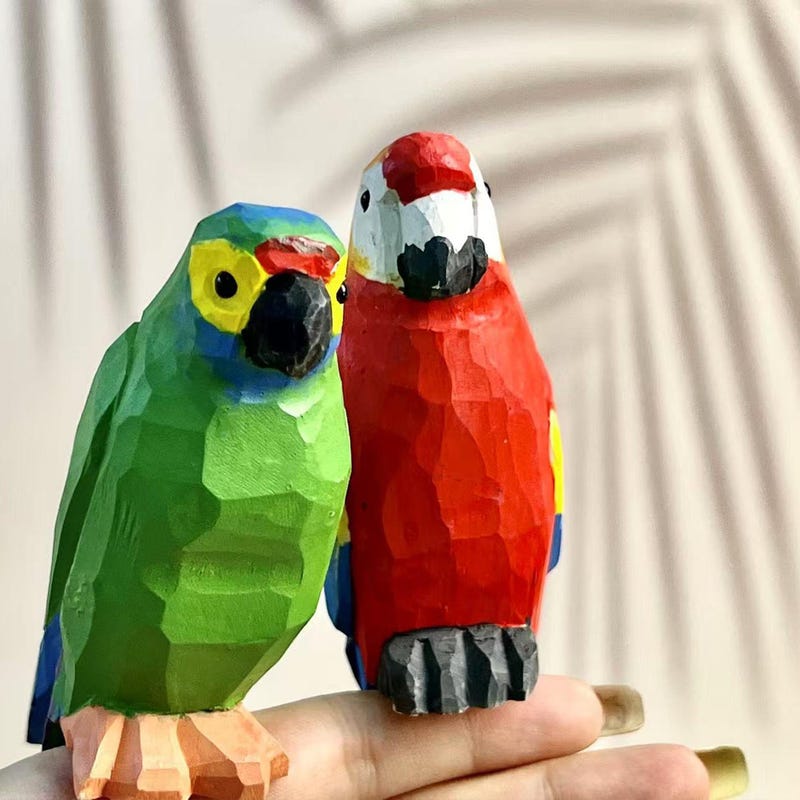 Hand Painted Parrot - Etsy