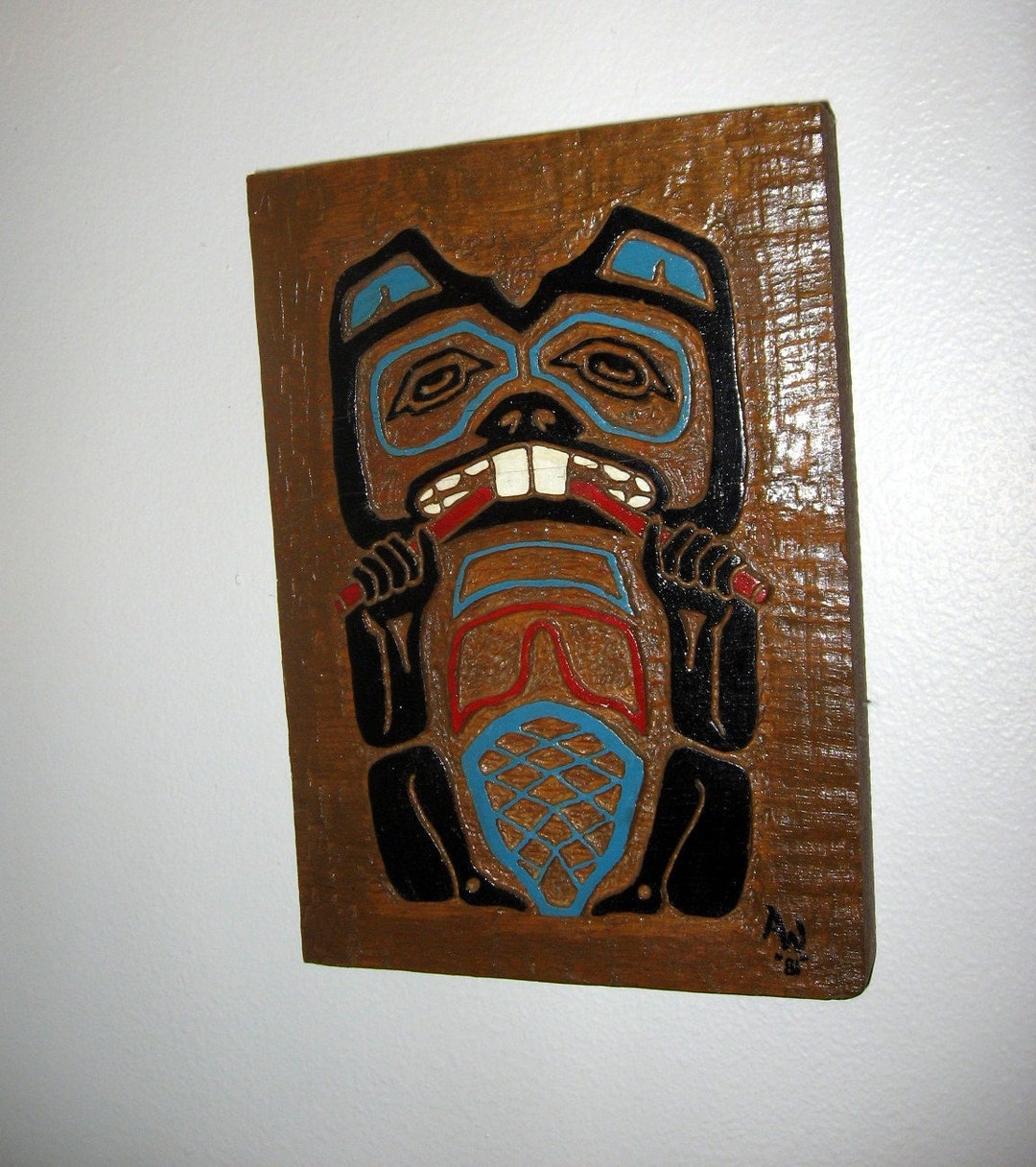 Native American Carved Beaver Plaque - Etsy