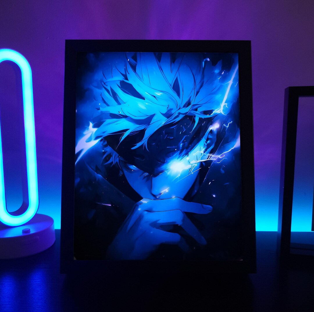 Gojo Satoru Light Box RGB / Gojo JJK / Gojo Led Art, JJK Anime Light ...