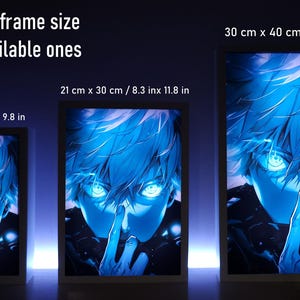 LED Frame RGB / Gojo Satoru / LED Art, Anime Light Box, Led Lights ...