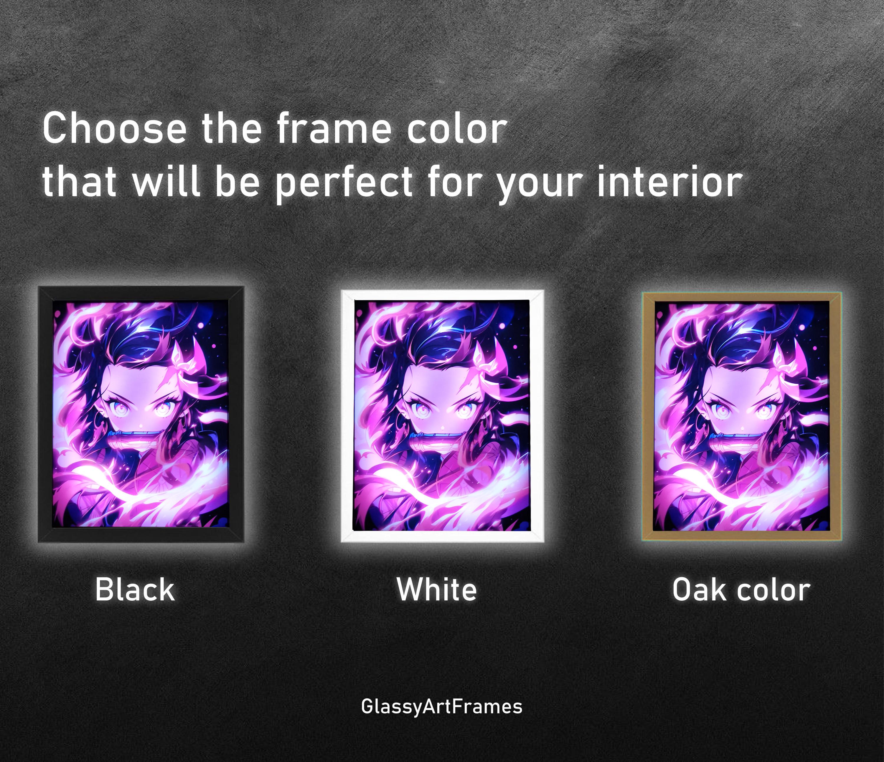 Nezuko / Anime Light Box / Demon Slayer Led Art, Night Lamps - Etsy