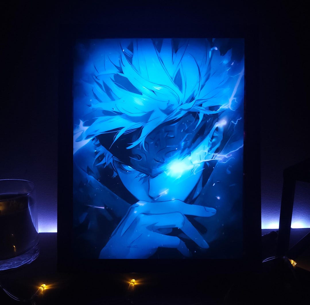 LED Frame / Gojo JJK / Gojo Led Art, Night Lamp RGB, Home Decor, Wall ...