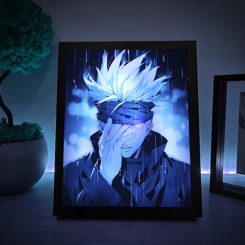 Gojo Satoru Light Anime Box / RGB LED Frame / Anime Led Lights, Wall ...