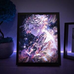 Demon Slayer Lightbox / Zenitsu LED Frame / RGB LED Art, Led Lights ...