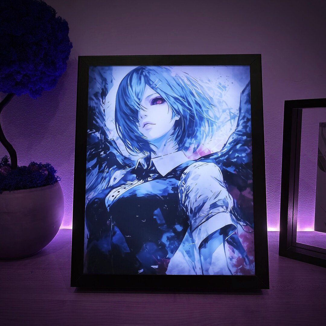 Touka Tokyo Ghoul / LED Frame GRB / Led Art Anime, Light Box, Home ...