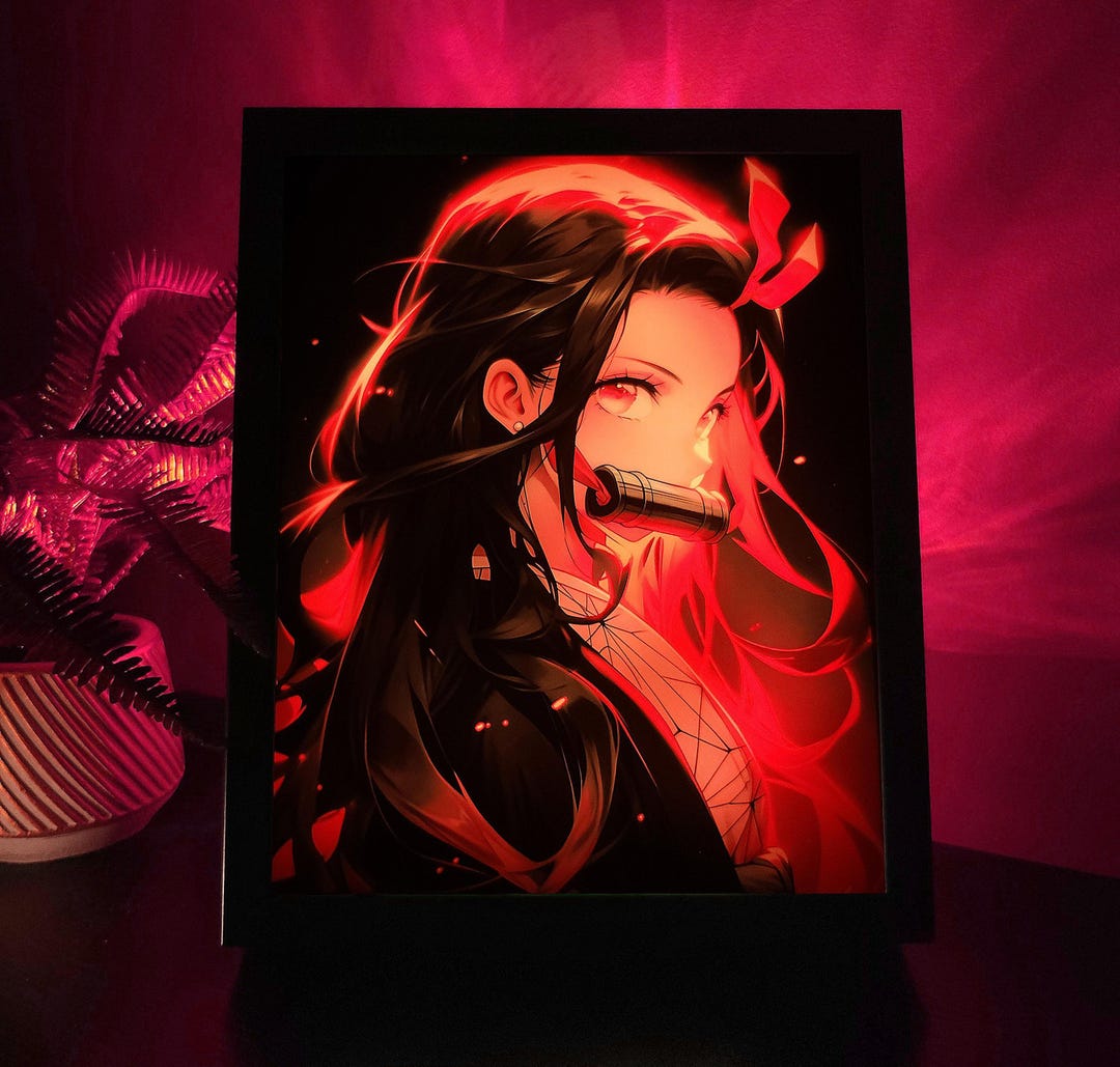 Nezuko Demon Slayer LED Art / Anime Lightbox, Night Lamp, Wall Art, LED ...