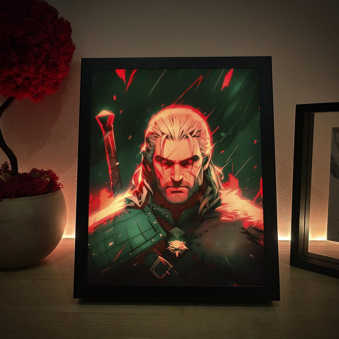 Witcher / RGB LED Frame / Light Box, Led Art, Home Decor, Night Lamp - Etsy