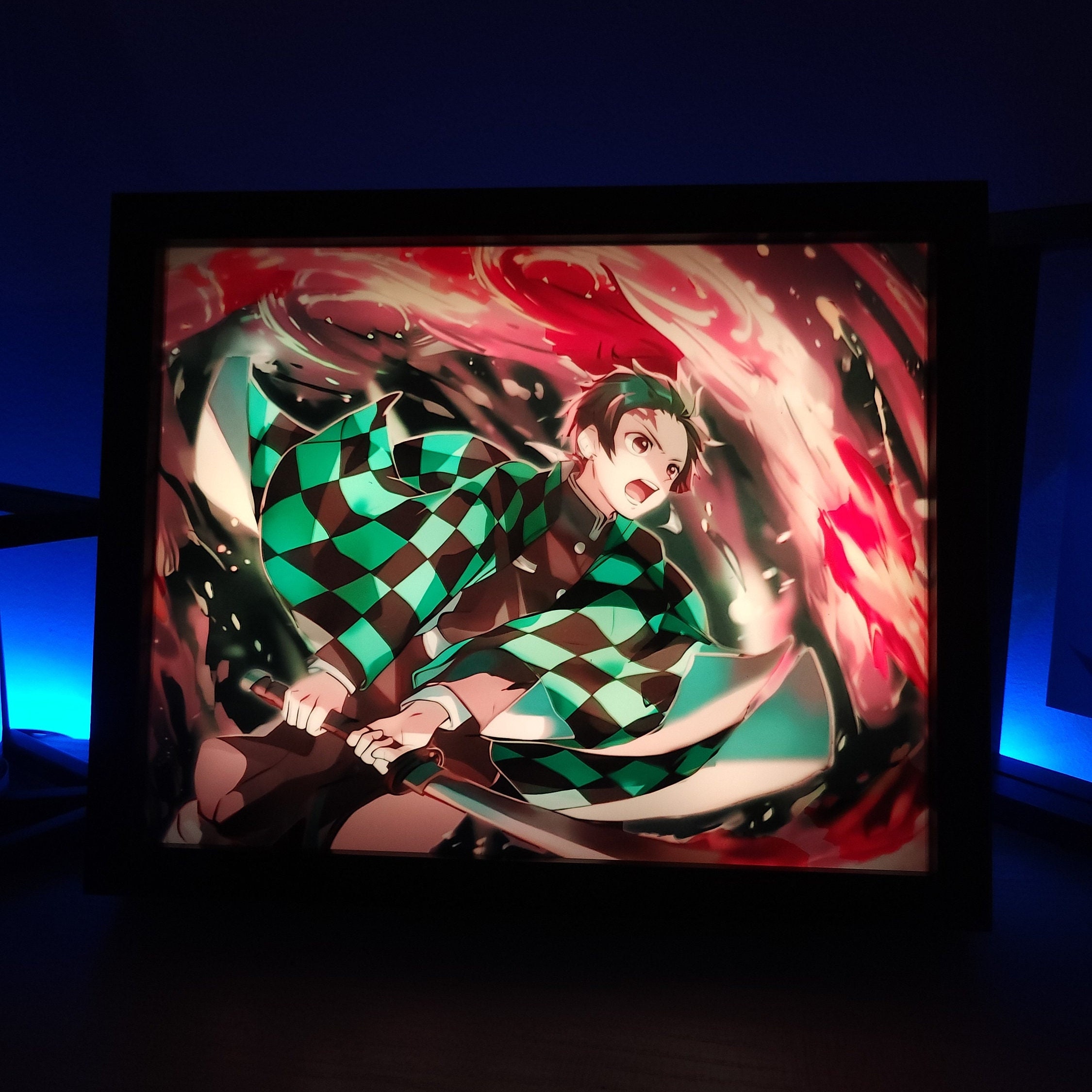 LED Frame / Tanjiro Demon Slayer - Etsy