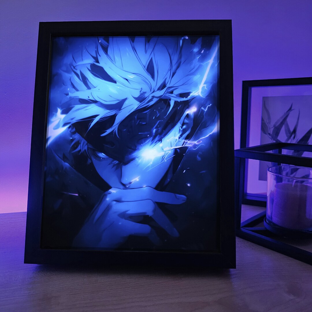 Gojo Satoru Light Box RGB / Gojo JJK / Gojo Led Art, Anime Light Box ...