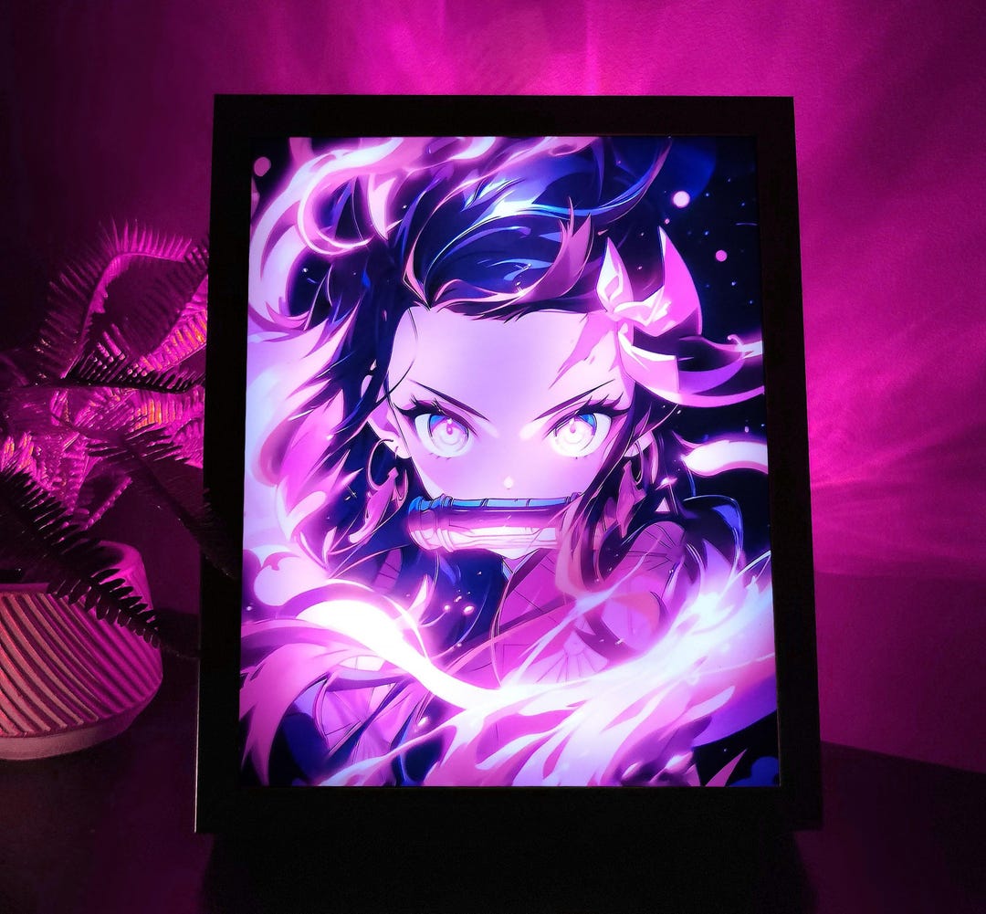Nezuko Demon Slayer / Anime Light Box / LED Art, Night Lamp, LED Lights ...