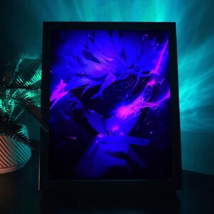 Gojo Satoru Light Box RGB / Gojo JJK / Gojo Led Art, Anime Light Box ...