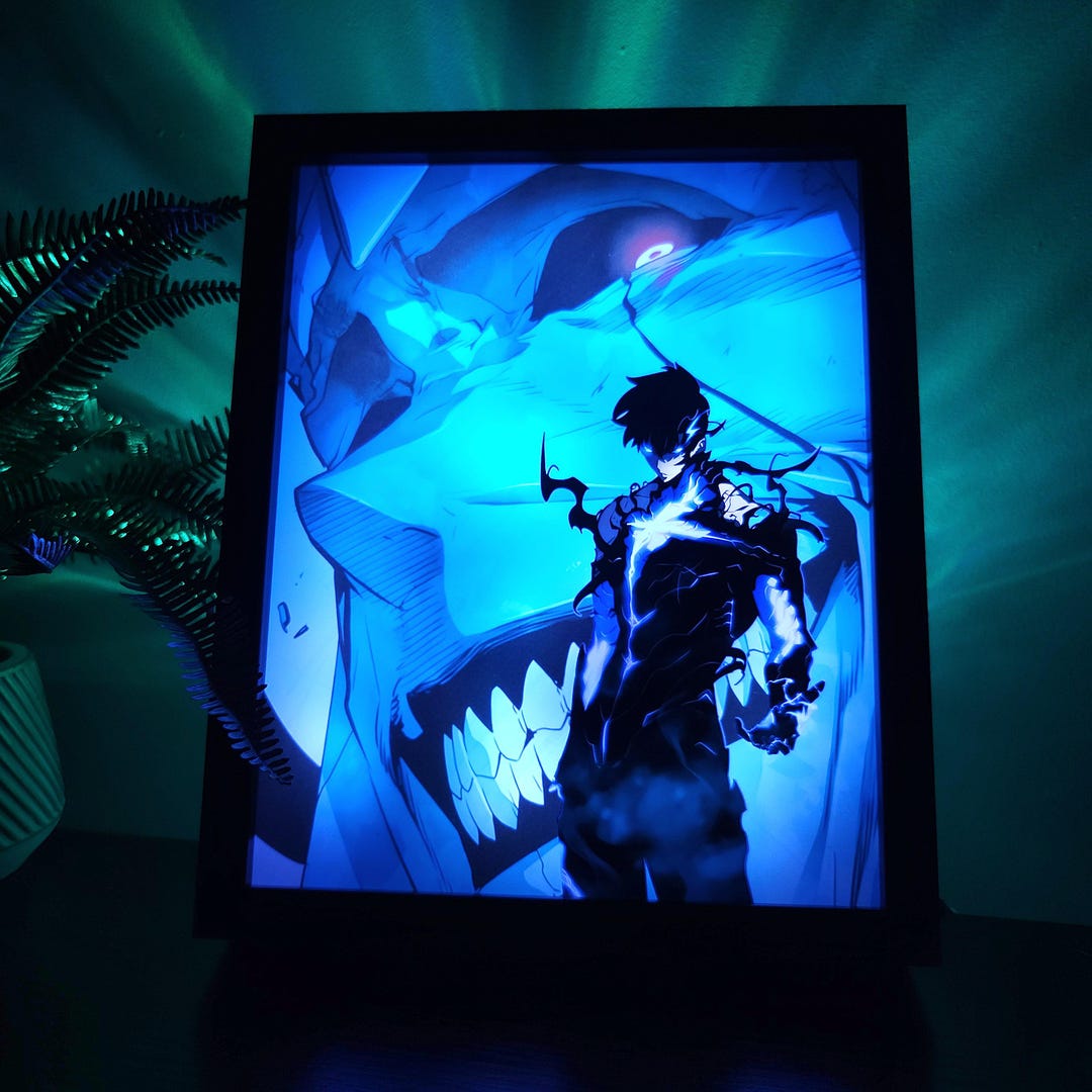 Sololeveling LED Atrwork / LED Frame RGB / Led Art Anime, Led Light Box ...