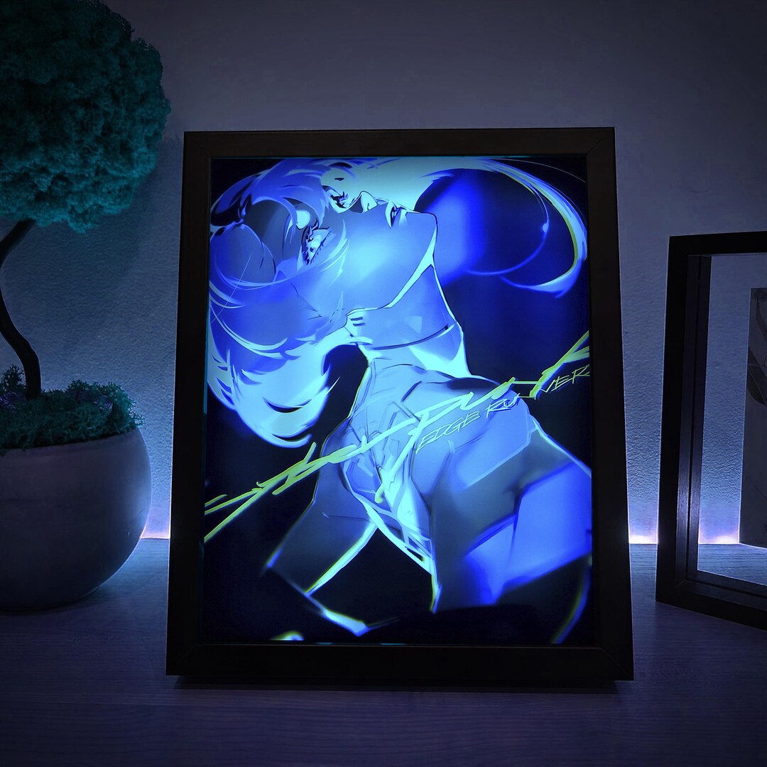 Lucy Cyberpunk Light Box / LED Art Cyberpunk, Home Decor, Night Lamp ...