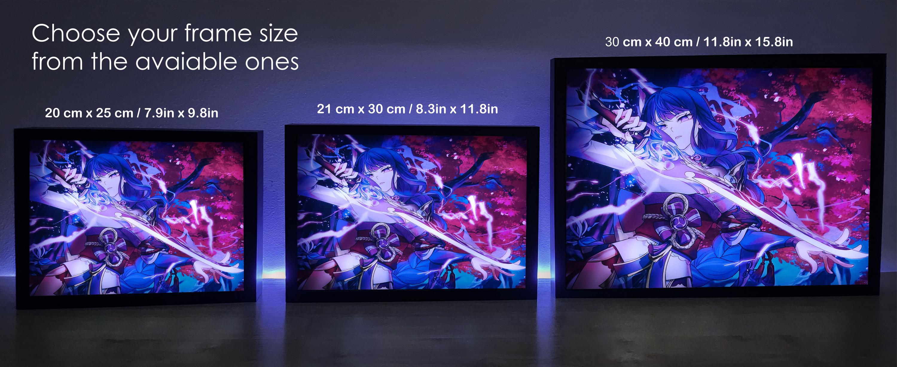 Raiden Shogun / RGB Light Box / RGB LED Frame / Led Art, Neon Lights ...