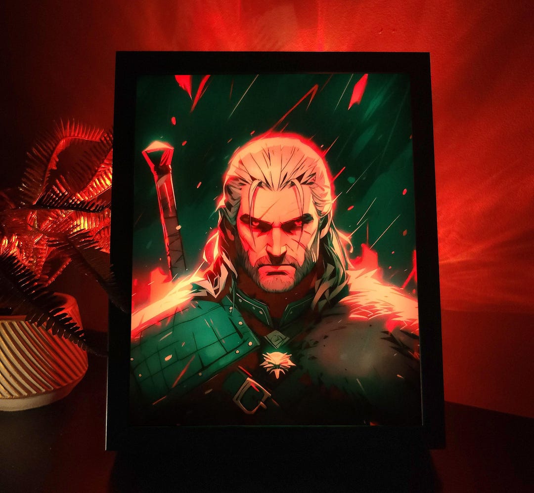 The Witcher LED Lightbox / Wall Art, LED Art, Home Decor, Night Lamp - Etsy
