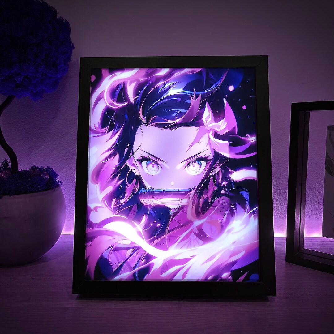 Nezuko Demon Slayer / Anime Light Box / LED Art, Night Lamp, LED Lights ...