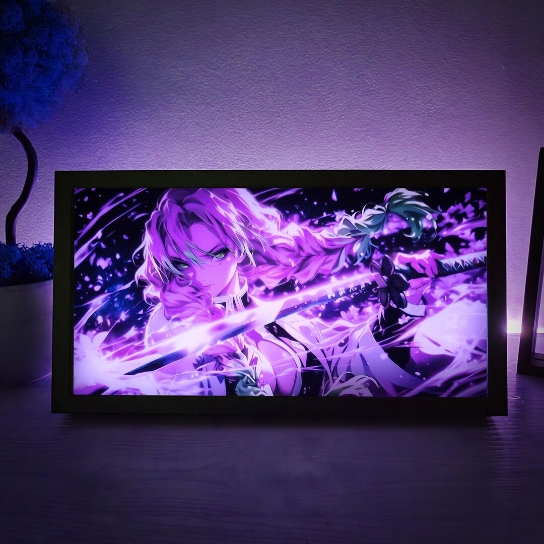 Mitsuri Demon Slayer LED Art / LED Frame RGB / Neon Lights, Night Lamp ...