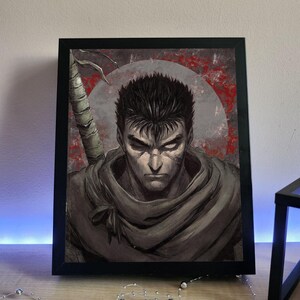 Berserk LED Light Box / LED Art, Home Decor, Wall Art, Anime Night Lamp ...