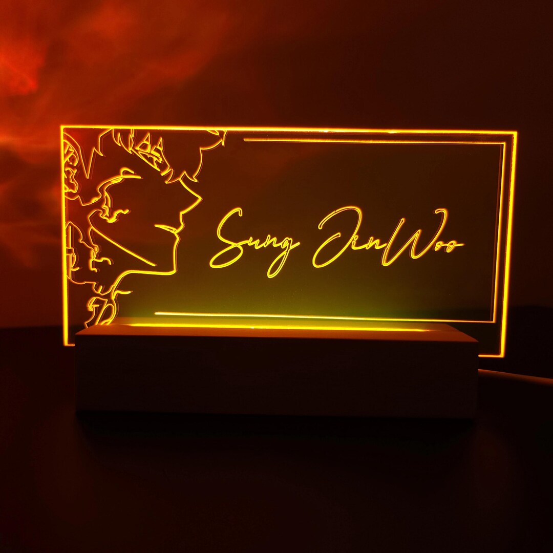 Solo Leveling Acrylic Night Lamp / Home Decor, Anime LED Lamp - Etsy