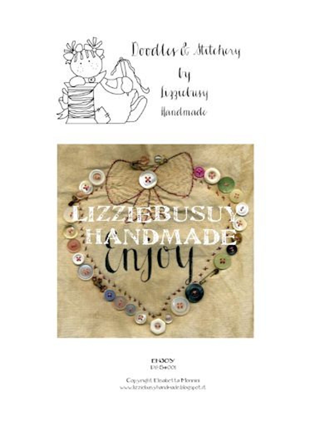 Primitive Stitchery E-pattern Enjoy With Heart ITALIAN and ENGLISH ...