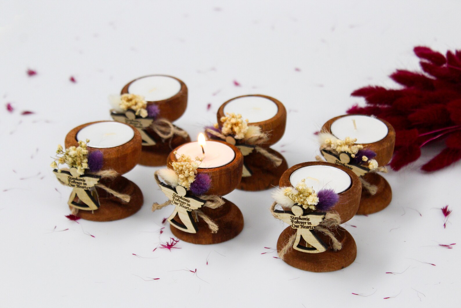 Personalized Funeral Favors Candles With Tag, Memorial Favors Funeral ...